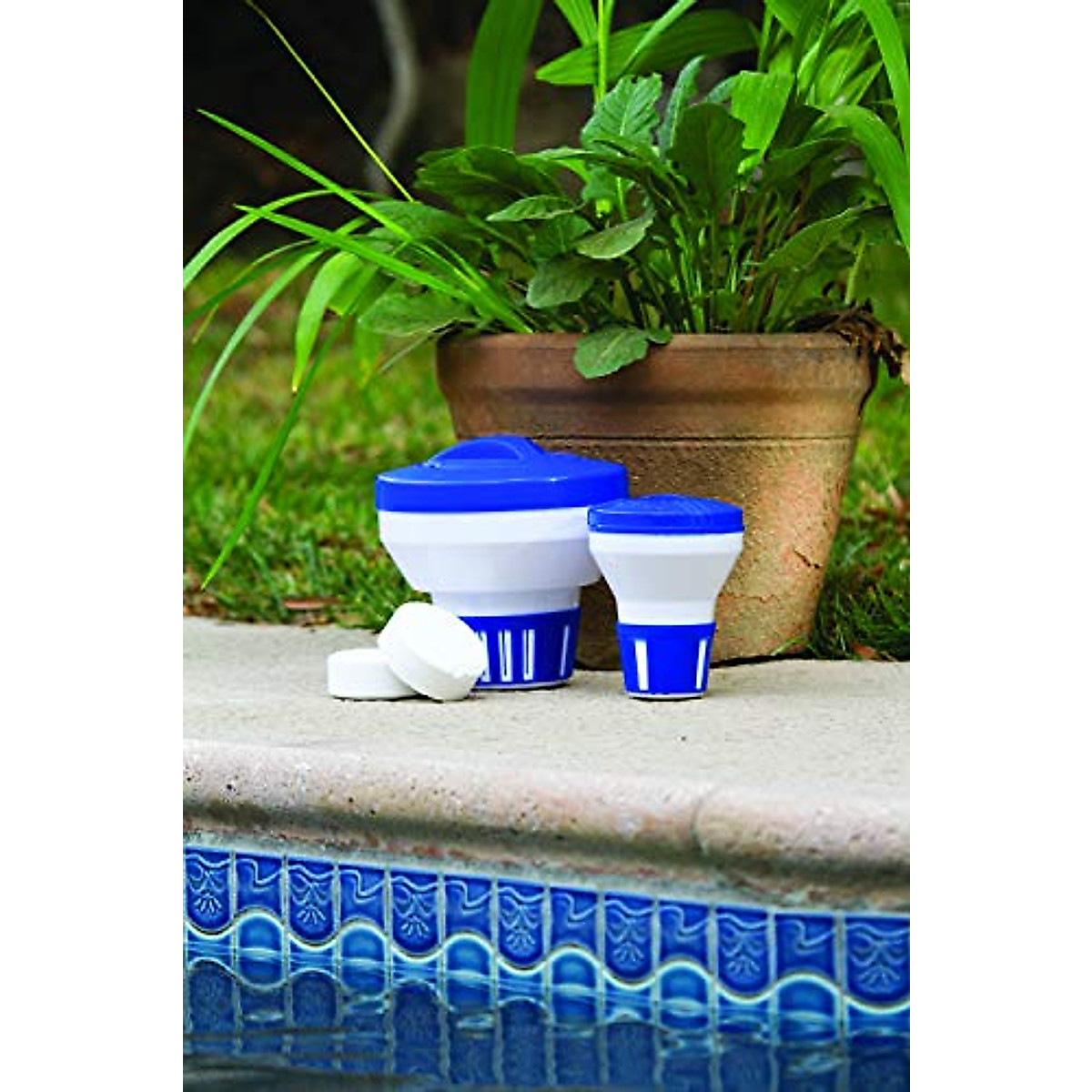 Poolmaster 32157 Floating Swimming Pool Chlorine and Bromine Dispenser ...