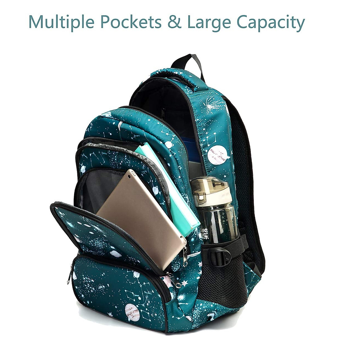 BLUEFAIRY Kids Backpack for Teenage Girls Elementary School Bags Middle High School Teal Bookbags Teenagers (Cyan)
