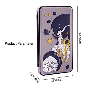 PERFECTSIGHT Cute Game Card Case for Nintendo Switch/Switch Lite/OLED, 24 Game Holder Cartridge Case for Game Cards and 24 SD Cards, Kawaii Portable Compact Storage Box (Grey Arceus, 24 Slots)