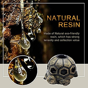 Rabbitroom Turtle Ashtrays for Cigarettes Ashtray with Lid,Cute Creative Resin Ash Tray Cigarettes Holder for Indoor Outdoor Home Office Car Decoration (Turtle)