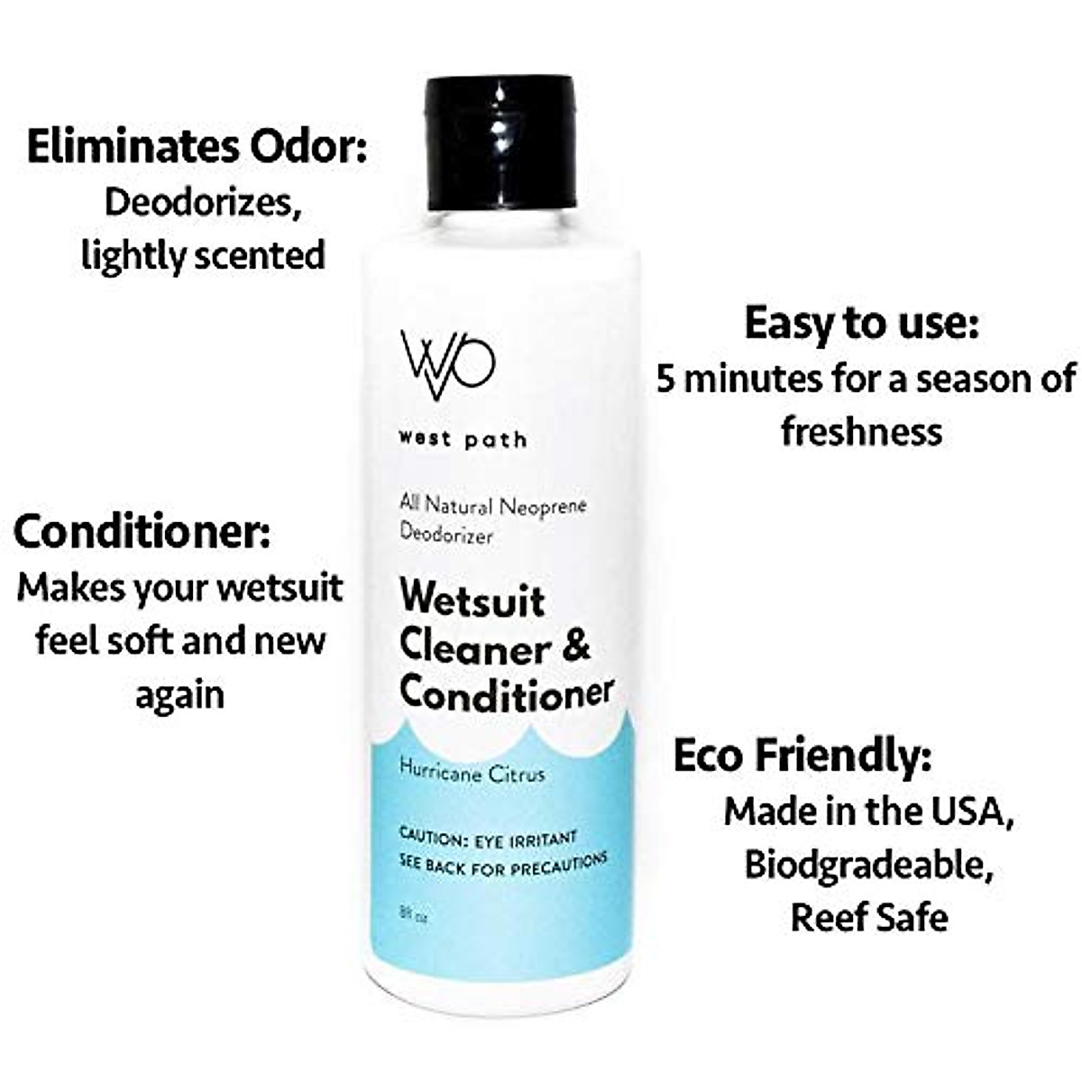 Wetsuit Cleaner/Neoprene Cleaner | All Natural Wetsuit Shampoo & Conditioner Wash – Citrus Deodorizer – Eco/Reef Safe/Biodegradable/Made in USA (1)