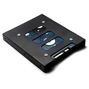 SAISN HDD SSD Mounting Bracket 2.5 to 3.5 Adapter Hard Drive Holder (Single Drive, Pack of 2)