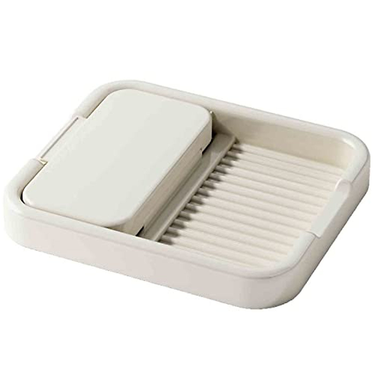 Foldable Lid Rack, Foldable Pot Cover Rack, Multifunctional Kitchen Spatula Soup Spoon Stove Countertop Shelf Pot Lid Storage Shelf, White(White)