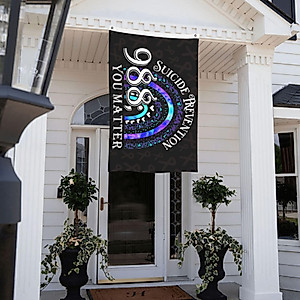 Suicide Awareness Flag 3x5 Double Sided Outdoor Flags Suicide Awareness Tapestry For Room Wall Art Gifts