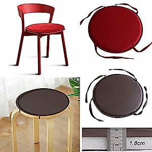 Indoor Outdoor Chair Cushions Set of 4/2, Round Chair Cushions with Ties,Round Chair Pads for Dining Chairs,Round Seat Cushion,Garden Bistro Chair Cushions Set for Furniture (4PCS C, One Size)