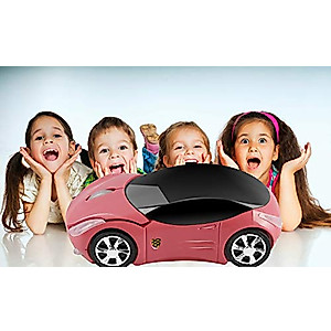 Wireless Mouse Cute Sport Car Shape Mouse Optical Ergonomic Gaming Mice Mini Small Office Mouse Gift for Boy Girl Men Women Kids Mom Dad with USB Receiver for PC Laptop Computer Mac,1600DPI 3 Buttons