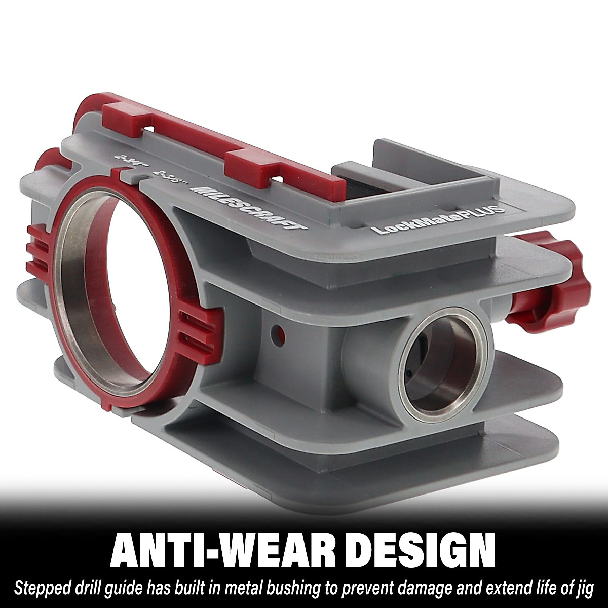 Milescraft 1338 Lock Mate PLUS – Self Clamping, Professional Door Lock Installation Kit, Door Lock Jig for Wood/Metal Doors with 1-3/8” and 1-3/4” Thickness. Bi-Metal Cobalt Hole Saws Included