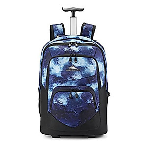 High Sierra Freewheel Pro Wheeled Laptop Backpack Bookbag for Travel, School, or Work with Rotating Handle and Padded Laptop Sleeve, Space Black