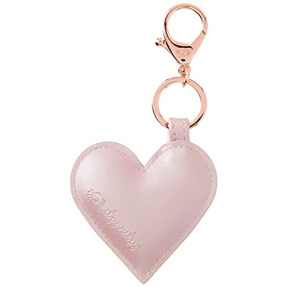 Itzy Ritzy Diaper Bag & Purse Charm, Keychain & Luggage Marker; Measures 6" Long & 3" Wide; Features Durable Clasp & Trendy Rose Gold Hardware, Blush