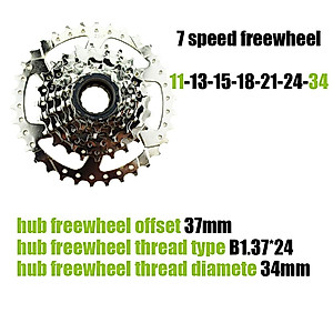 DRIFT MANIAC 7 Speed Freewheel 11-34t and Integral Removal Tool