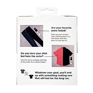 Rit Back to Black Dye Kit - Restore Your Faded Color Back to a Vibrant Black - Includes ColorStay Dye Fixative and Gloves