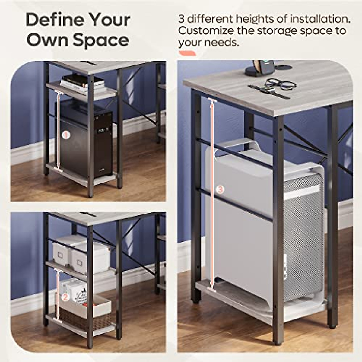 Bestier L Shaped Desk with Shelves 75 Inch Reversible Corner Computer Desk or 2 Person Long Table, Writing Study Desk for Home Office Small Space Bedroom Apartment, Wash White