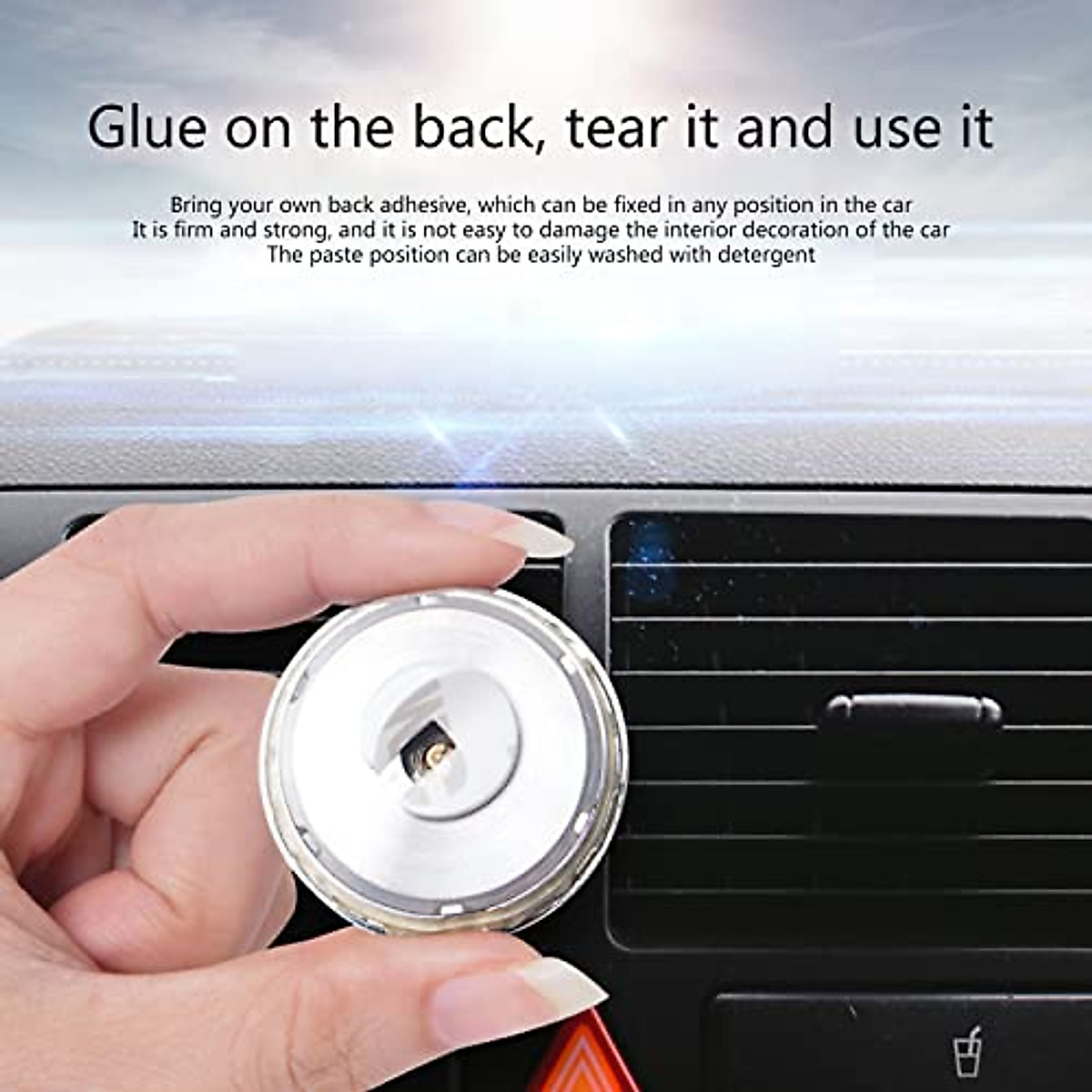 LAMDNL Car Temperature/Humidity Detector Meter Tester-Gauge l Type Mechanical Metal Analog Thermometer/Hygrometer