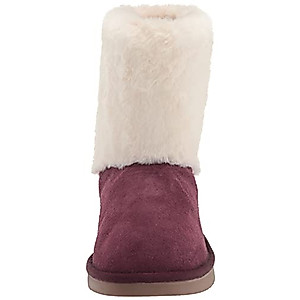 Koolaburra by UGG Unisex-Child Aubrei Short Boot, Plum, 1 Little Kid
