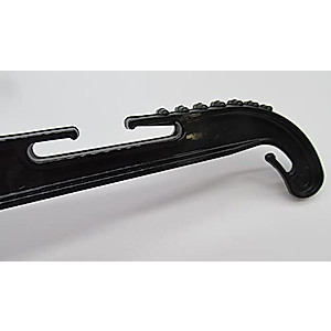 NAHANCO 24400BH Floor Ready Plastic Shirt/Dress Hanger with Black Swivel Hook, Coordinate Loop and Molded Non-Slip Shoulders, 15", Black (Pack of 100)