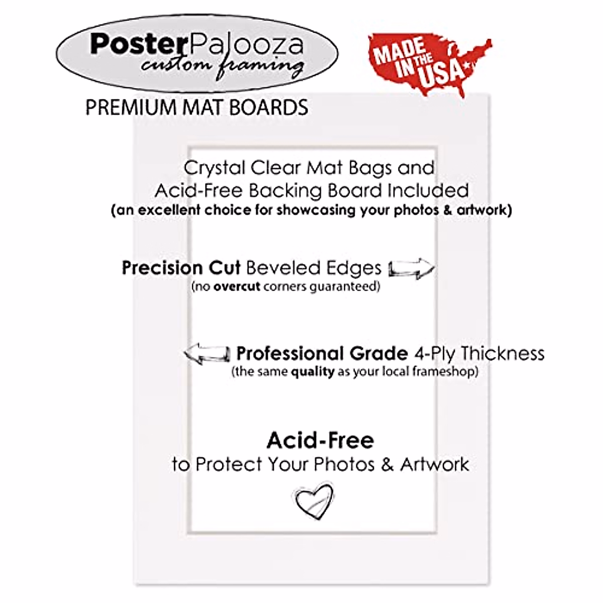 8.5x11 Mat Bevel Cut for 5x7 Photos - Precut Baby Blue Oval Shaped Photo Mat Board Opening - Acid Free Matte to Protect Your Pictures - Bevel Cut for Family Photos, Pack of 1 Matboard