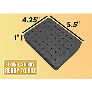 Polar Whale 2 Nail Drill Bit Holders Organizer Stand Durable Black Foam Washable Waterproof Storage Container Tray for Professional or Home Use Bathroom Bedroom Vanity Salon Each Holds up to 48 Bits