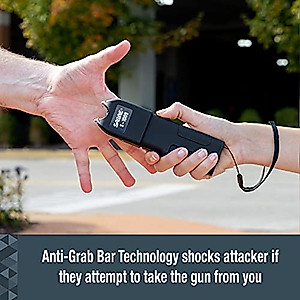 SABRE Pepper Spray & 3-in-1 Stun Gun with Flashlight and Anti-Grab Bar Technology, Self Defense Kit, 35 Bursts, 10 Ft (3 m) Range, 120 Lumens LED Light, Rechargeable Battery (Set of 2)