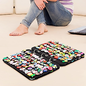 PACMAXI Shoe Charms Display Holder, Shoe Charm Organizer, Shoe Charm Collection Booklet with 3 Binders and 4 Pages For Shoes, Sneakers, Sandals(Not Include Any Accessories)