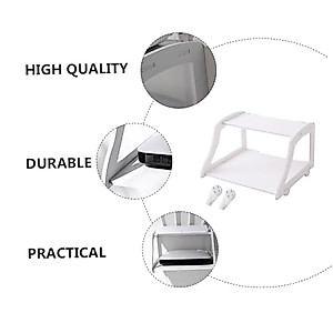 SOESFOUFU 1pc Router Storage Rack Layer Storage Shelf Router Rack Router Storage Mount Shelf Router Stand Wall Mount Shelf Double-layer Storage Holder Shelf Bracket Mini Router Plastic White
