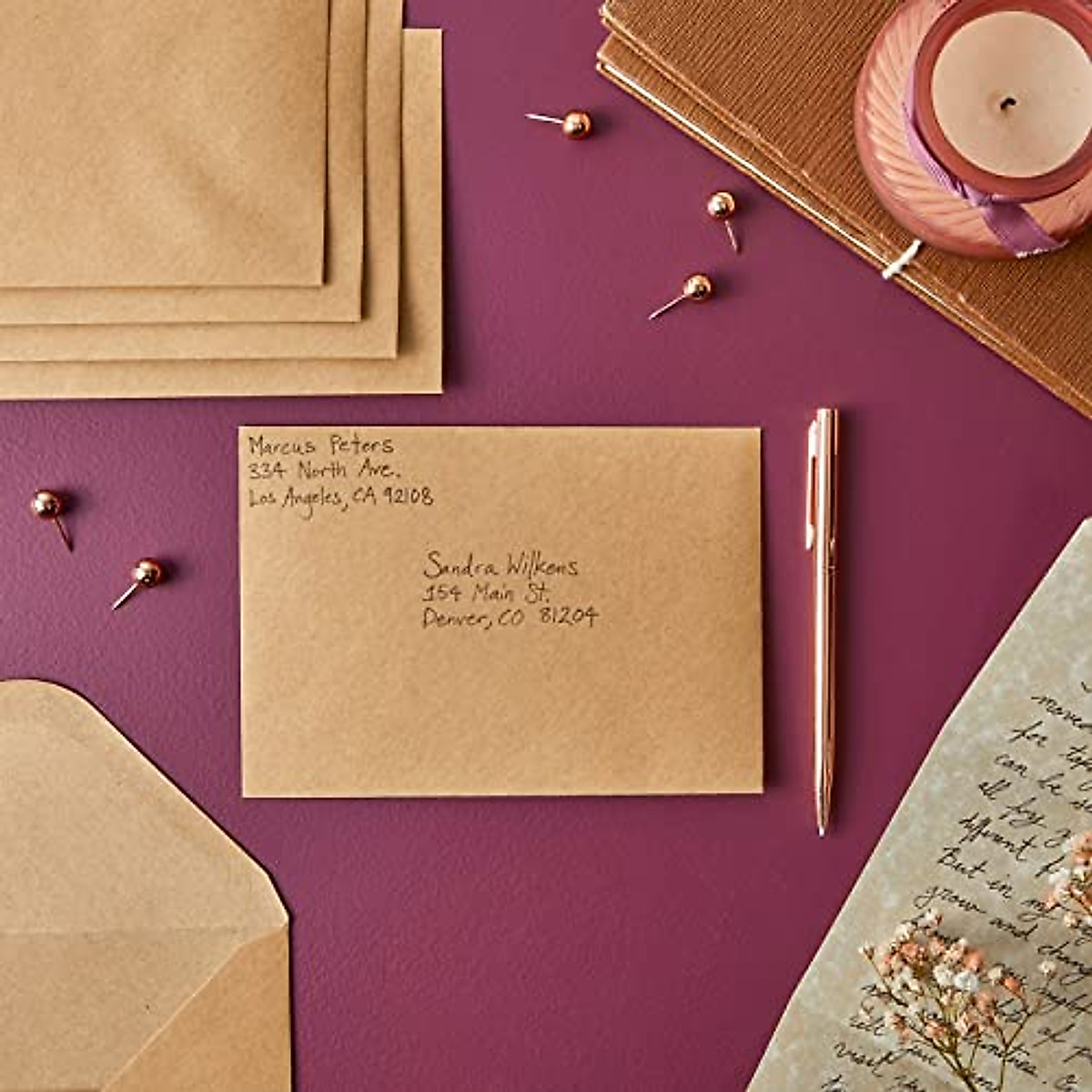 50 Kraft 4x6 Envelopes for Invitations, Wedding, Party