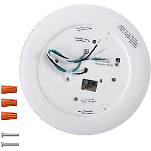 Lunabode LED 7.5" Dimmable LED Disk Light Flush Mount, Ceiling Light, Light Fixture, LED Lights, 15W (120W Equivalent), 120V, 5000K, Wet Location LED Light, 4/6" J-Box (Bright White, 6 Pack)