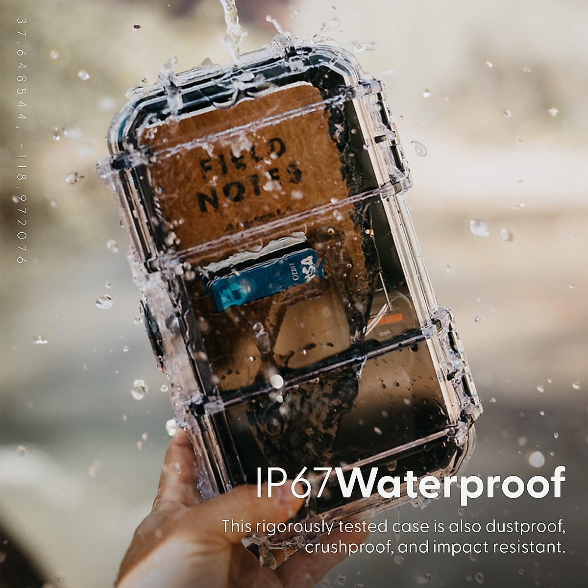 Evergreen 56 ToughBox - EDC Dry Box Protective Case USA Made for Organization of Cameras, Phones, Camping, Fishing, Hiking, Water Sports (Clear)