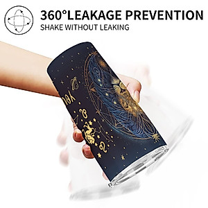 BEOIIBIRD Custom Leo Zodiac Tumbler Gifts, 20oz Glaze Stainless Steel with Lid and Straw Personalized with Text Bottles Insulated Coffee Mug, Beverage Cup for Teen Women Men Office Car Travel