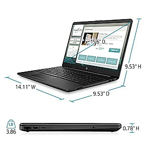 HP 15 Inch Business and Student FHD IPS Display Laptop Intel Celeron N4020, Upto 9 Hours Battery Life Windows 10 S 4GB DDR4 RAM, 128GB SSD, with HDMI Cable 1Year Office 365 Included