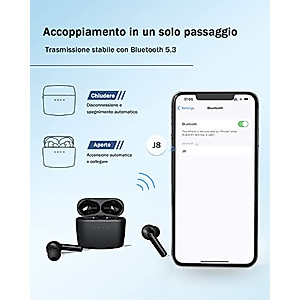 Wireless Earbuds Bluetooth 5.3 Headphones HiFi Stereo Wireless Headphones with 4 ENC Noise Clear Canceling Mic Wireless Headset with LED Display Charging Case 42H Playtime Touch Control IP7 Waterproof