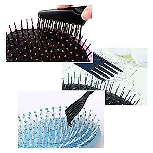 2pcs Hair Brush Cleaner Rakes, Cleaning Tool Set for Removing Hair Dust, Lint, Debris from Hairbrush, Comb, Hot-Air Brush