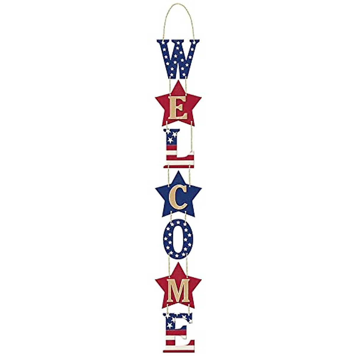 Amscan 241403 Americana Welcome MDF Sign, 28" x 4", 1 Pc