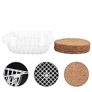 Happyyami 5 Sets Pigeon nest with Brown Cushion Pigeon Bird Pigeon Nesting Bowls Plastic Bird Multipurpose Tool pet Bird Accessories Multi-Function Breeding Nest pp White Incubator Birdcage
