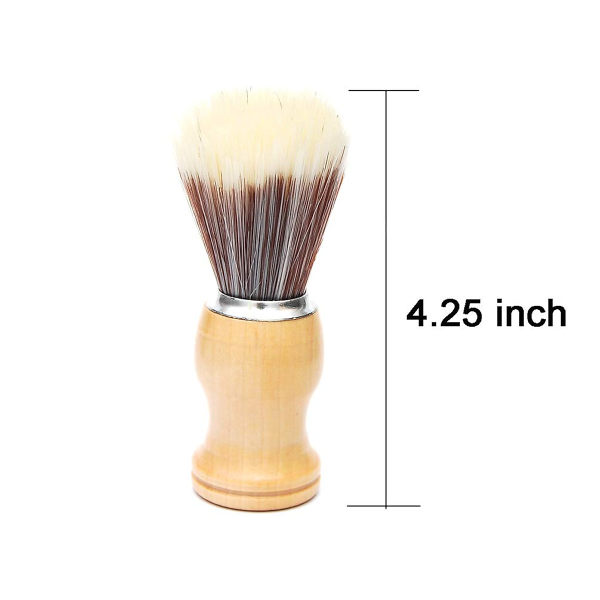 Luxxii - (2 Pack) Men's Shaving Brush with Wooden Handle Pure Big Nylon Hair Soft Face Cleaning Makeup Facial Razor Brush Shave Tools