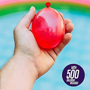 Water Balloon Portable Filling 3-in-1 Pumping Station, Pump Fills with Air or Water, Includes 500 Balloons and Water Pump for Kids Parties