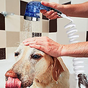 Supkiir Sink Faucet Sprayer Attachment, Bathroom Faucet Rinser Set with Recoil Hose for Hair Hand Washing Shower, Bathtub Utility Room, Laundry Tub