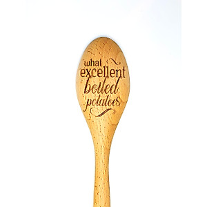 What Excellent Boiled Potatoes Wooden Cooking Spoon, Funny Jane Austen Inspired Wooden Spoon, Pride and Prejudice Humor, Literary Kitchen Utensil, Great Gift for Readers, Unique Austenite Gift Ideas