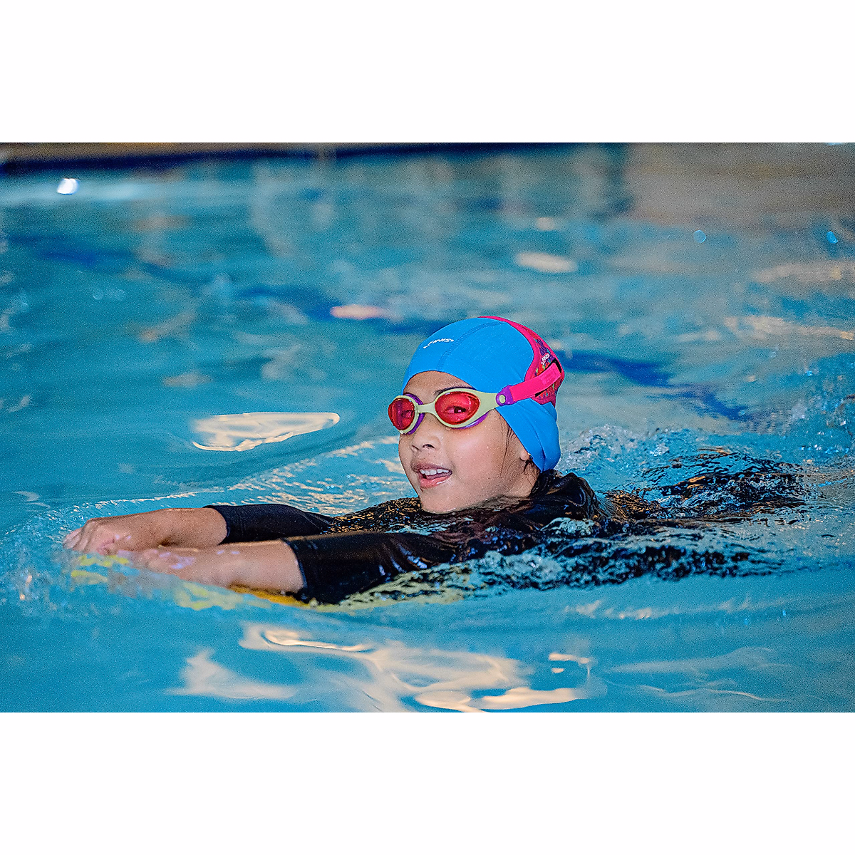 FINIS DragonFly Goggles - Kids Swim Goggles for Ages 4-12 with UV Protection, Buoyant Neoprene Strap, and Durable Lenses - PVC- and Latex-Free - Scales