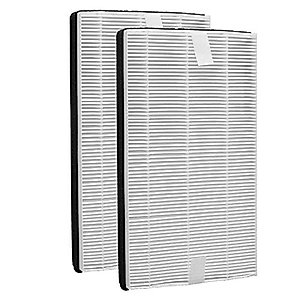 WOCASE F1 Advanced Allergen Reduction, Compatible with 3M Filtrete C01 T02 Room Air Purifier,H13 Medical Grade HEPA Replacement Filter, 2 Pack