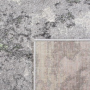 SAFAVIEH Adirondack Collection Area Rug - 5'1" x 7'6", Green & Grey, Modern Abstract Design, Non-Shedding & Easy Care, Ideal for High Traffic Areas in Living Room, Bedroom (ADR134F)