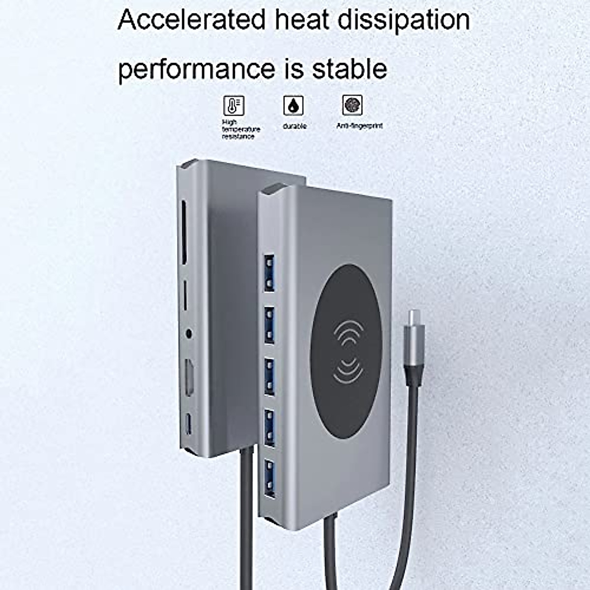 GPPZM USB Type C Hub USB 3.0 Type-C Hub to HDMI Adapter 4K Thunderbolt 5 USB C Hub with TF SD Reader Slot PD