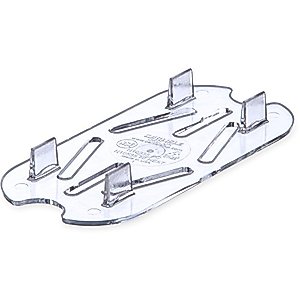 Carlisle FoodService Products CFS 1033507 TopNotch Polycarbonate Drain Shelf, 5" Length x 2.38" Width x 5/8" Height, Clear, For One-Ninth Size Food Pan (Case of 6)