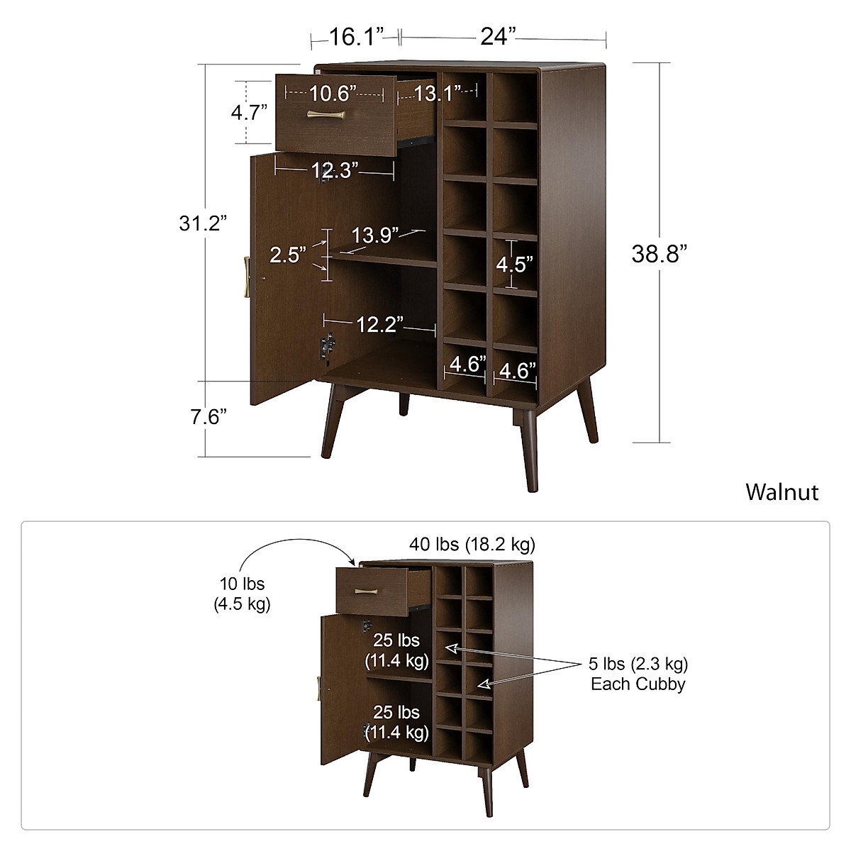Novogratz Brittany Desk, Florence Walnut