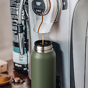 TSURUYA 14oz CoffeeThermos Vacuum Insulated Stainless Steel Travel Tea Mug, Thermos for Hot Drinks Leak Proof Coffee Tumbler with Lid for Home, Office or Car