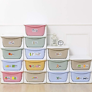 Mozamy Creative Kids Toy Room Organization Labels Toy Bin Labels Toy Labels Toy Storage Stickers Playroom Decals Toddler Stickers School Aged Kids Wall Decals