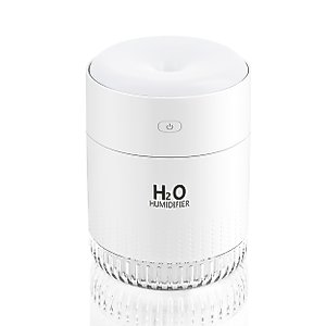 Mini Humidifiers for Bedroom 350ml Small Plants Humidifier Indoor Portable Travel Desk Cool Mist Humidifier, Auto Shut-Off 2 Mist Modes Humidificador for Bedroom Plants Travel Office Desk Car White