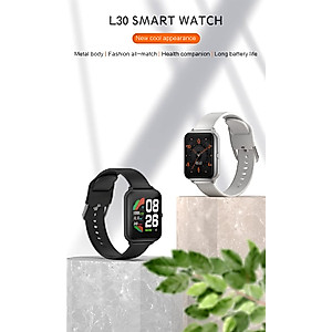 Baisnow Men's and Women's Smart Watches ， Health Smart Watch Capable of Monitoring Heart Rate， Sleep Monitoring, Step Counting, etc，Black