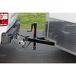 Uriah Products Sidewind A-Frame Turbo Trailer Jack - 2,000lb Lift Capacity - Manual or Drill Power (UC200020) , Black