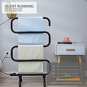 FCMLD Bathroom Towel Warmer Electric Towel Drying Rack Towels Heated Rack Standing Wall Mounted Bath Towel Hanger Dryer Shelf