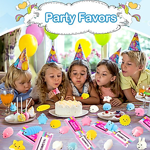 Kannove Mini Kawaii Mochi Squishy Party Favors Toys for Toddlers (24 Pack), Kids Goodie Bag Stuffers Fillers, Small Classroom Treats Prizes Gifts for Boys Girls